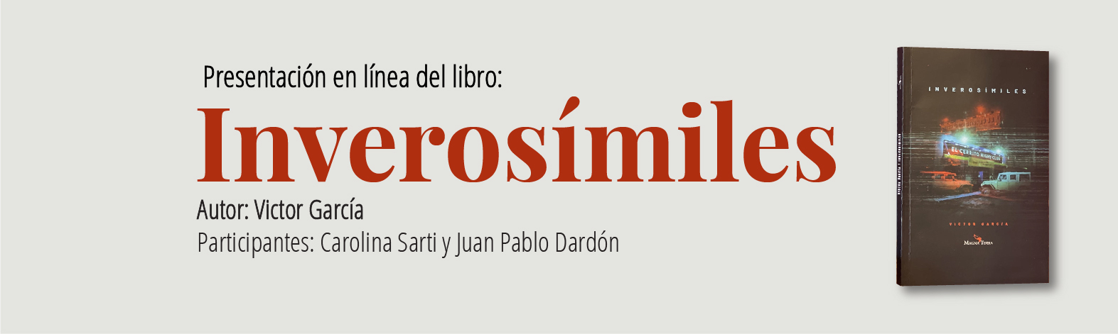 Presentación en línea del libro: «Inverosímiles» - Sophos